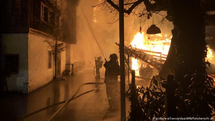 UNESCO World Heritage town burns in Austria